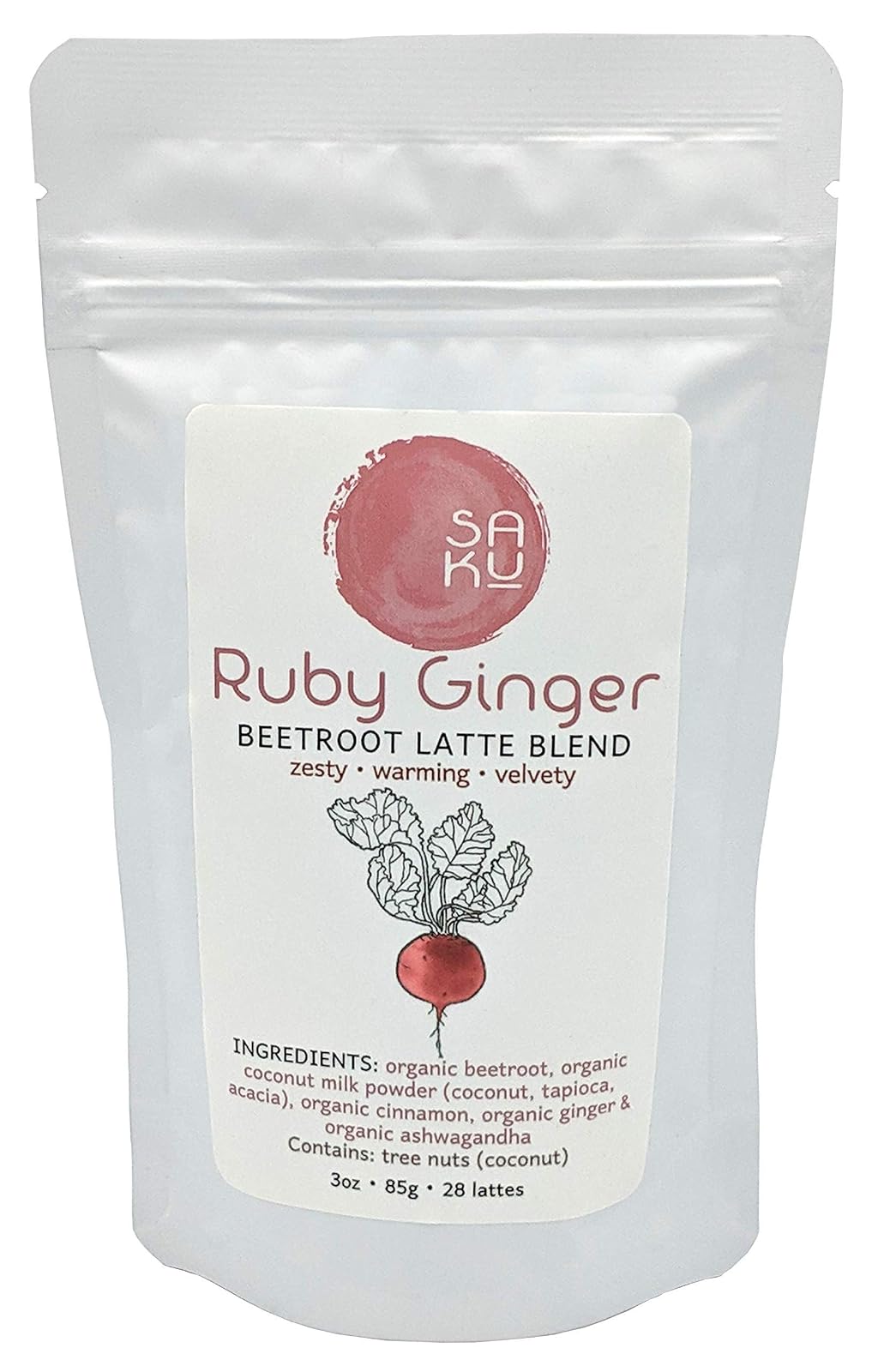 SAKU Ruby Ginger Beetroot latte blend