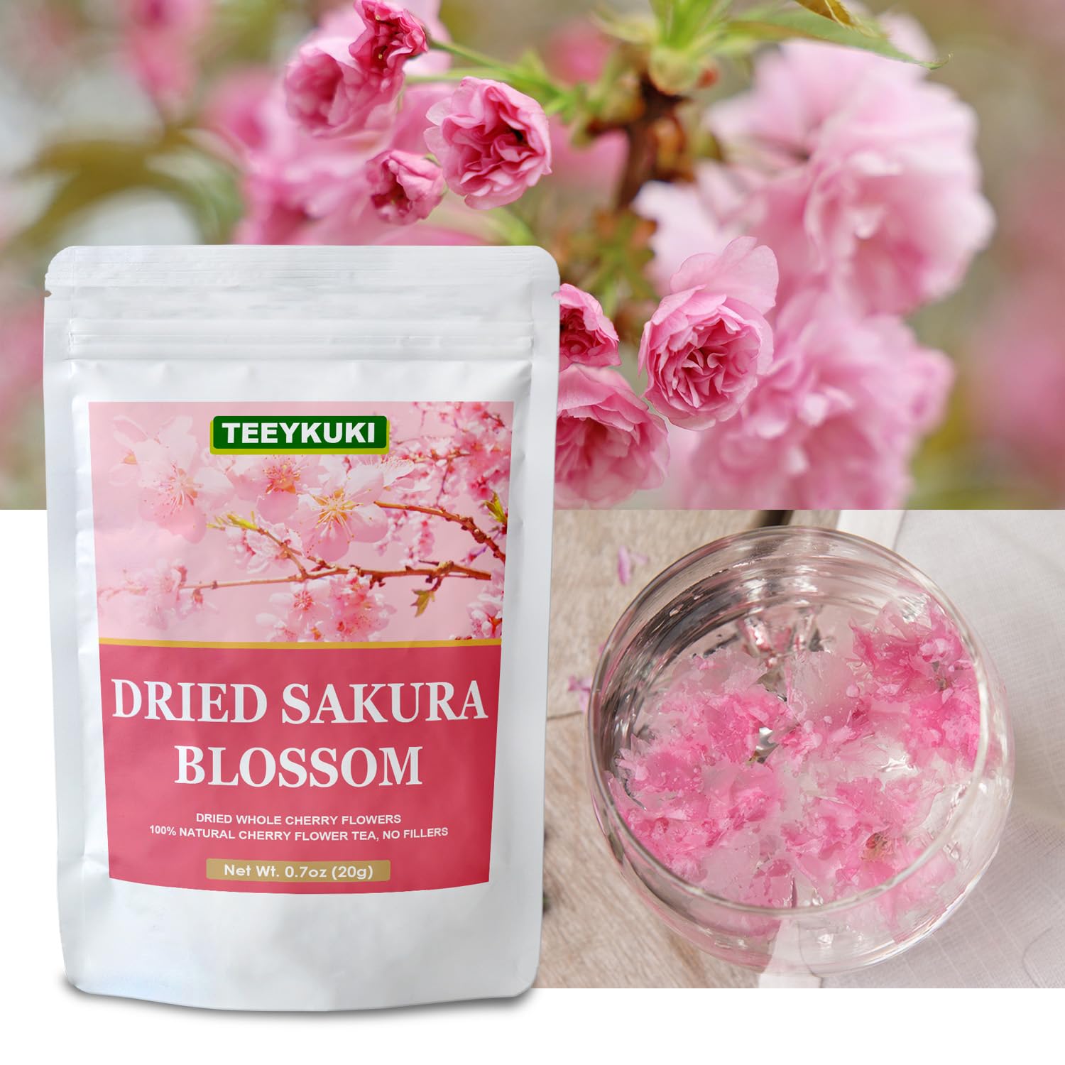 Sakura blossoms for culinary use