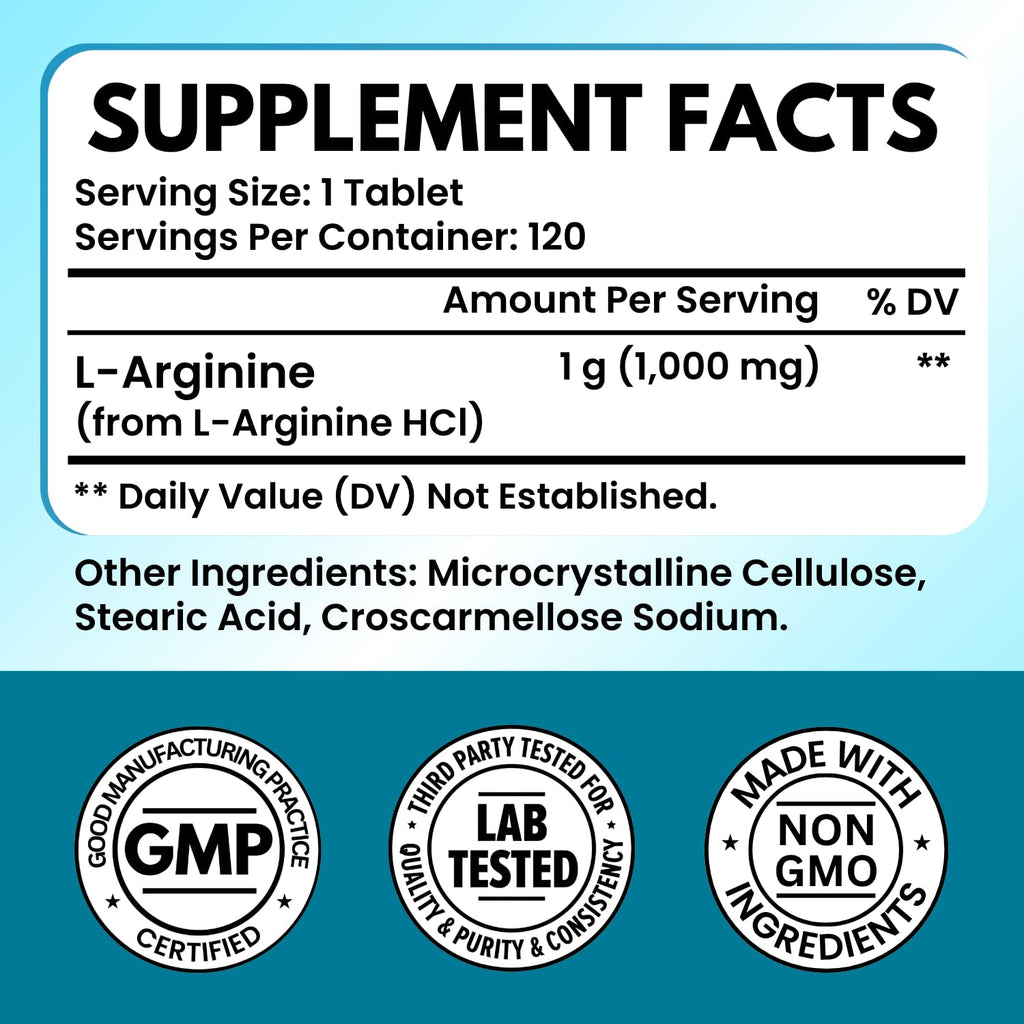 Salt Lake Supplements L Arginine capsules