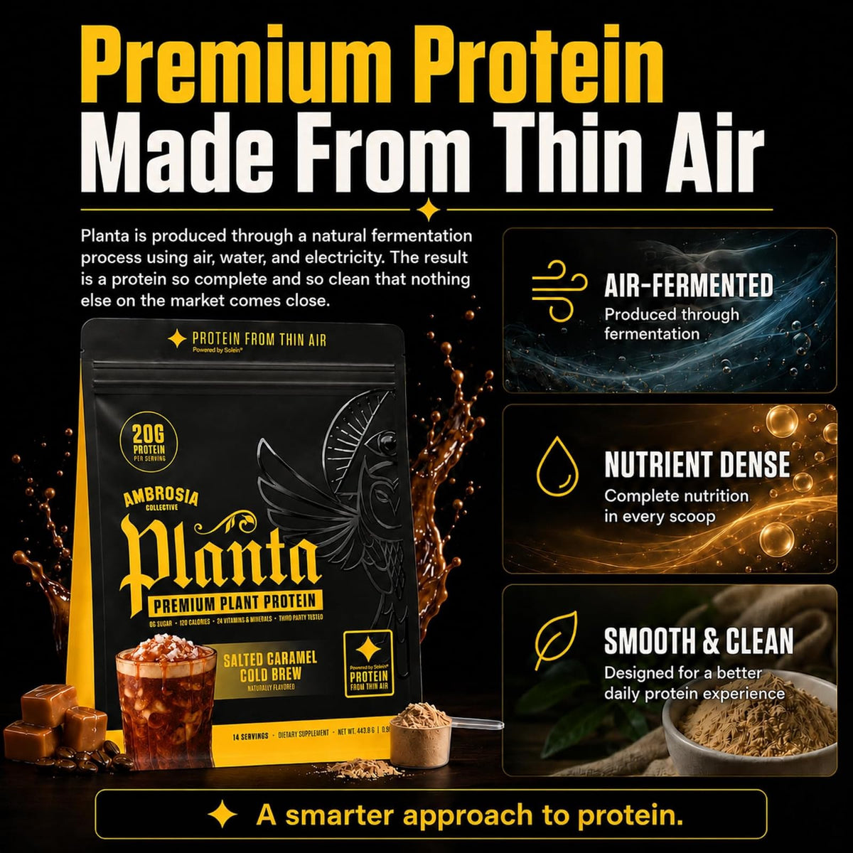 Salted caramel flavour protein