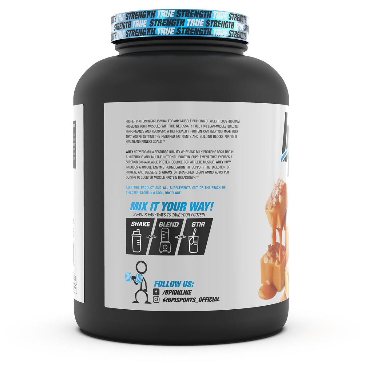 Salted caramel whey protein supplement