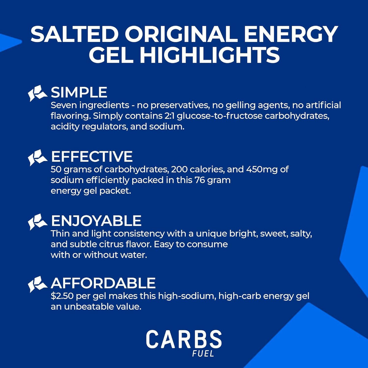 Salted energy gel for long runs