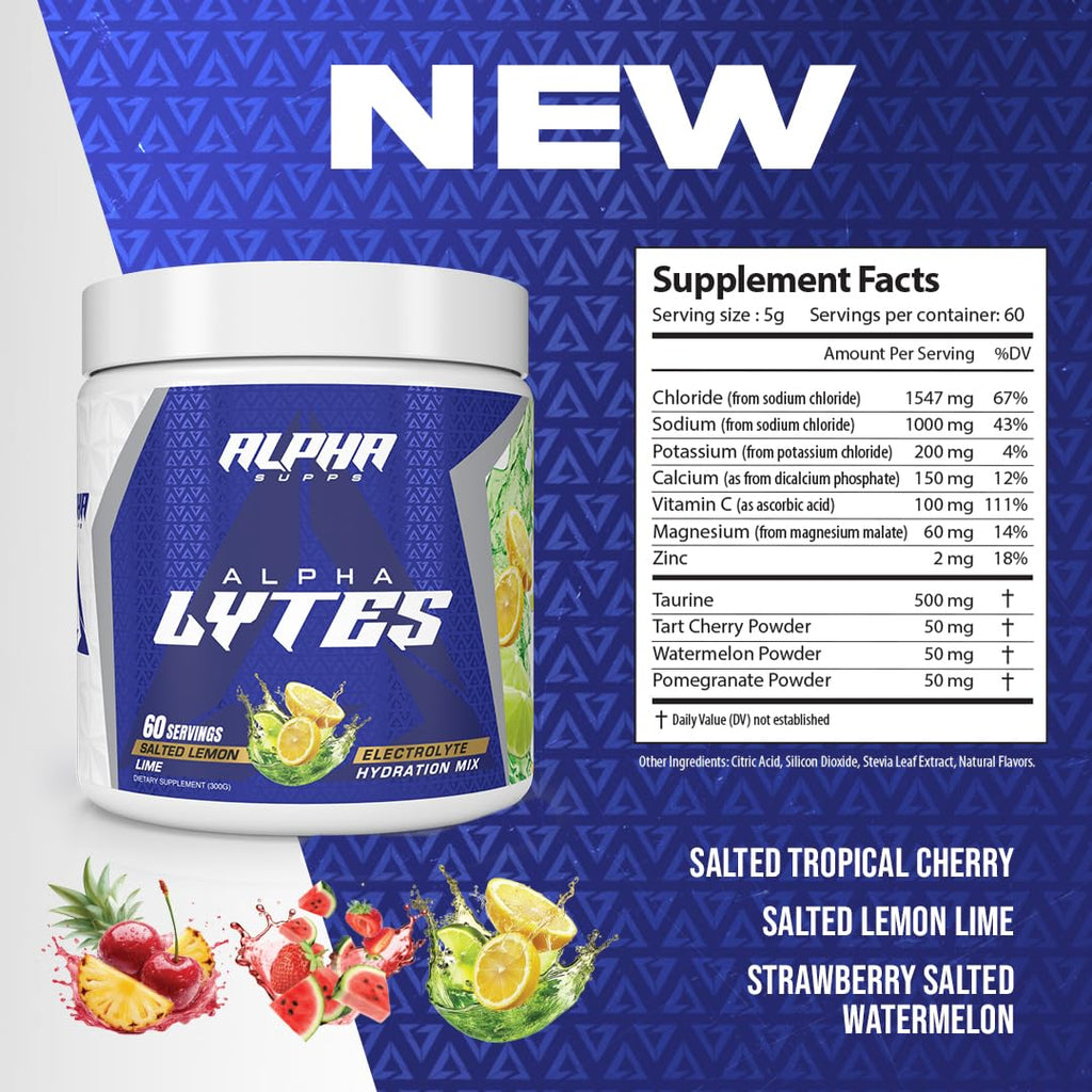 Salted lemon lime electrolyte drink mix