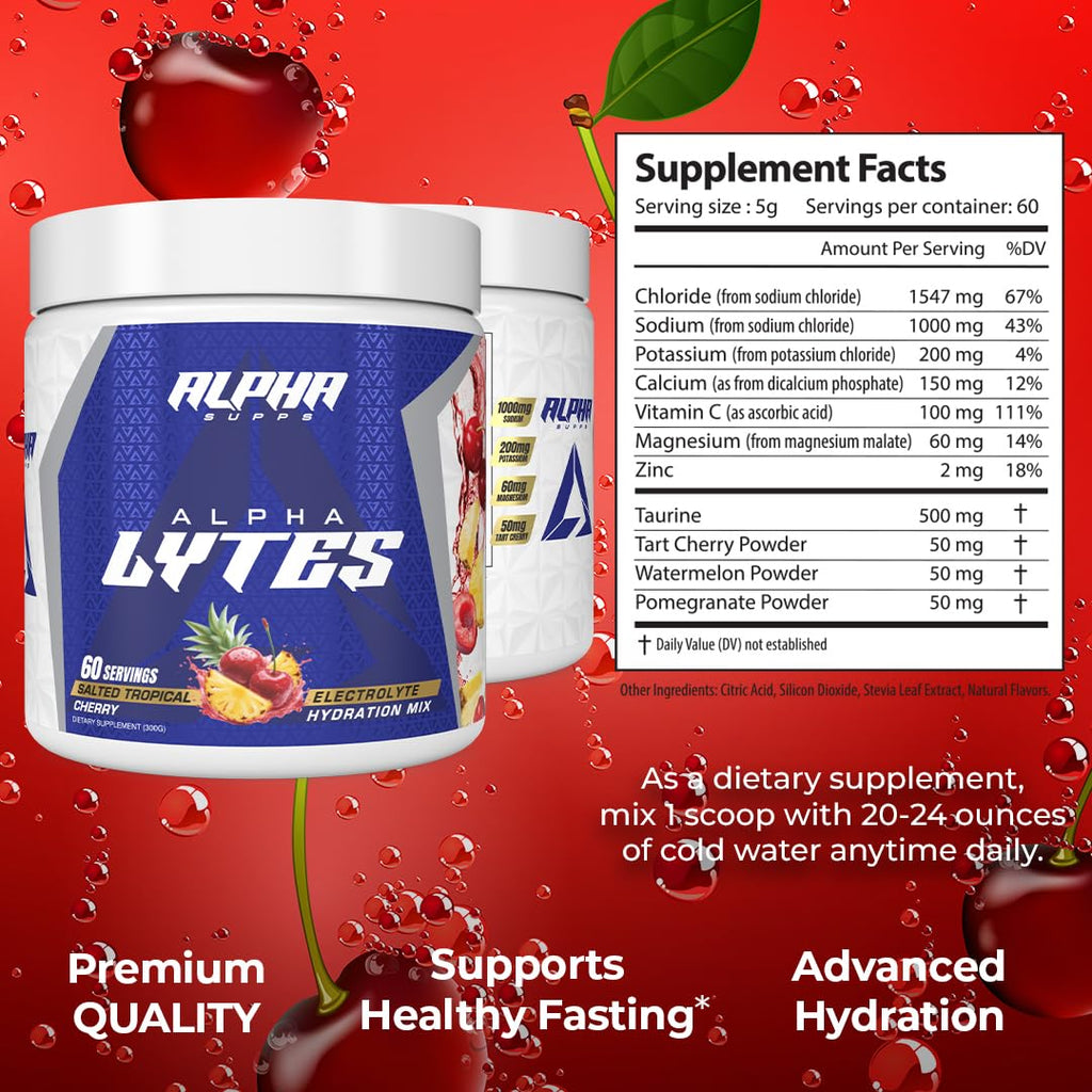 Salted tropical cherry electrolyte drink mix