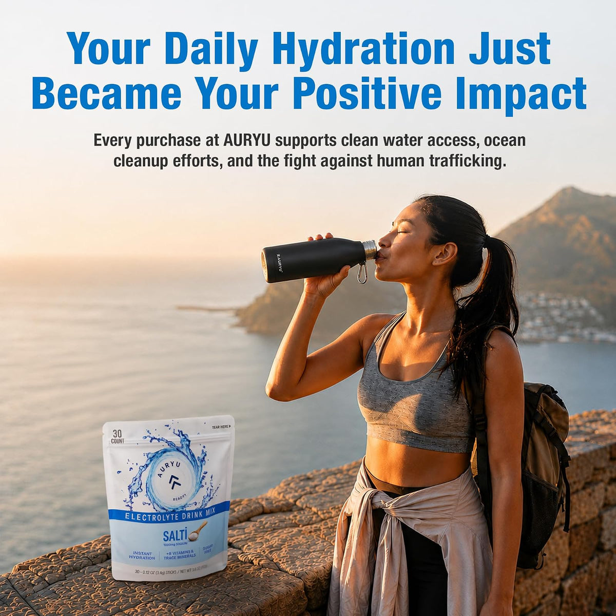 Salti electrolytes for balanced hydration