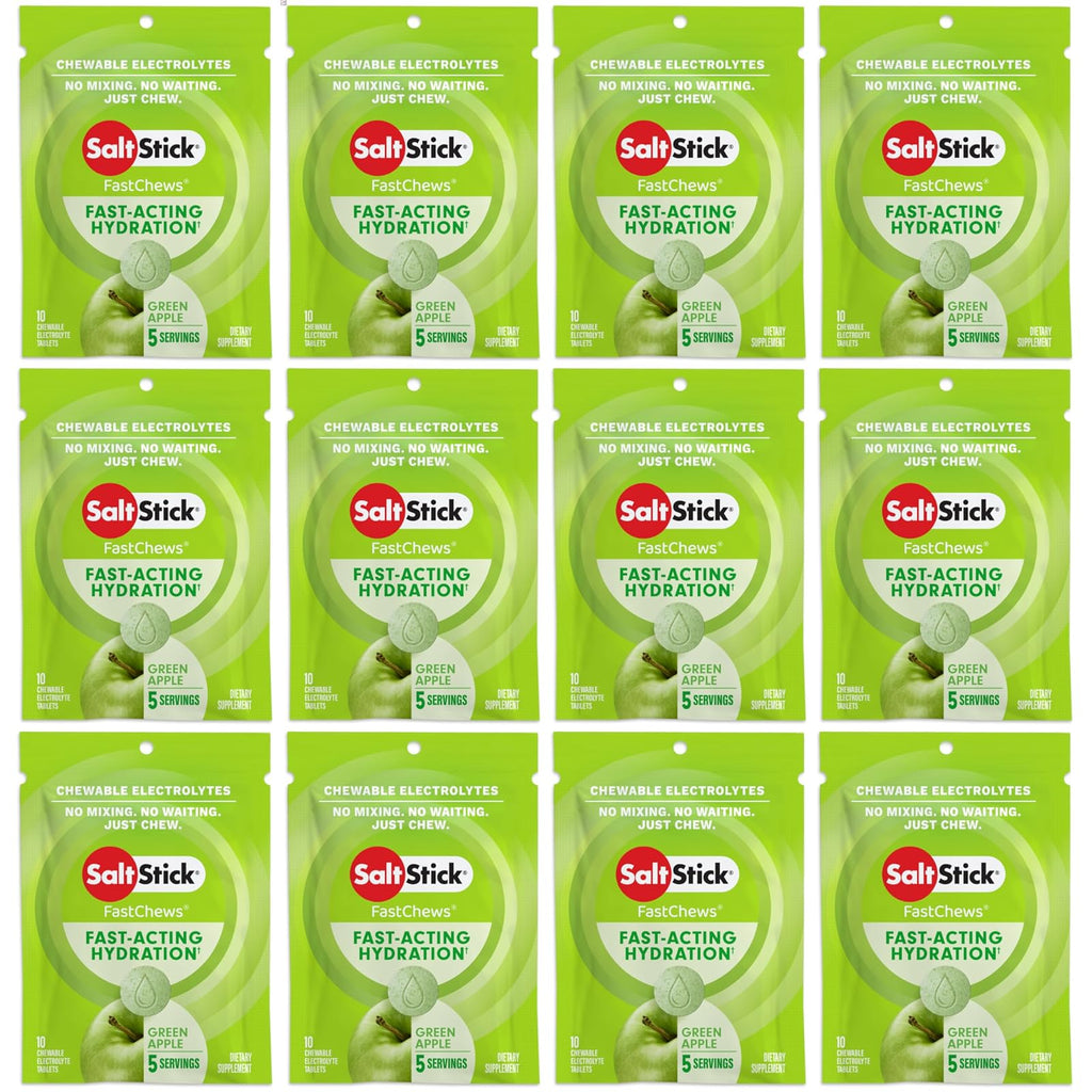 SaltStick Electrolyte FastChews green apple flavour
