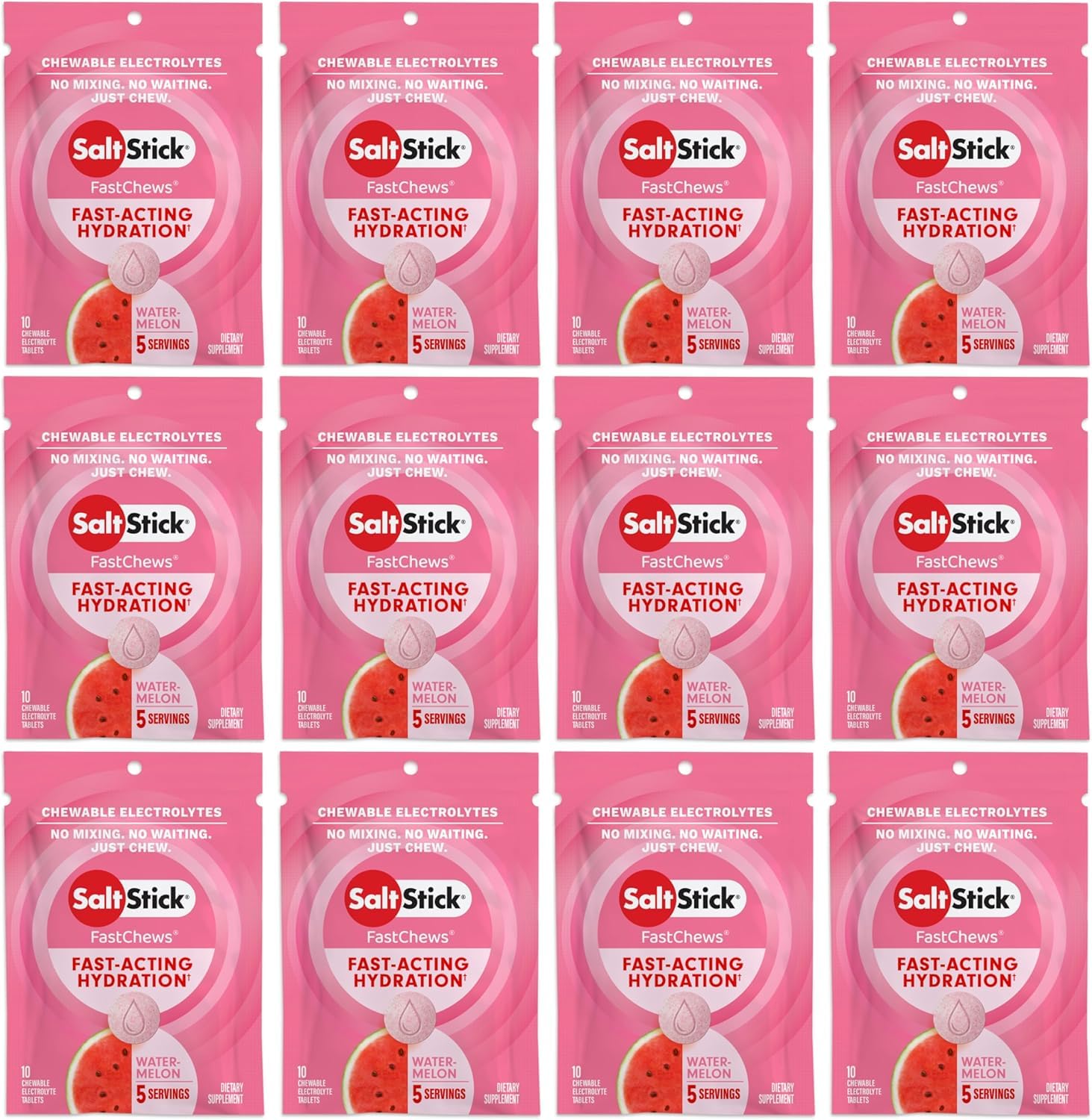 SaltStick electrolyte fastchews watermelon flavour