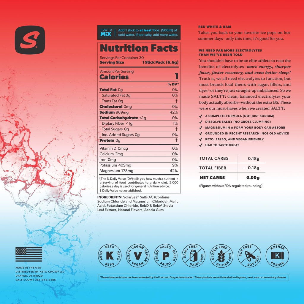 SALTT electrolyte sticks for quick energy