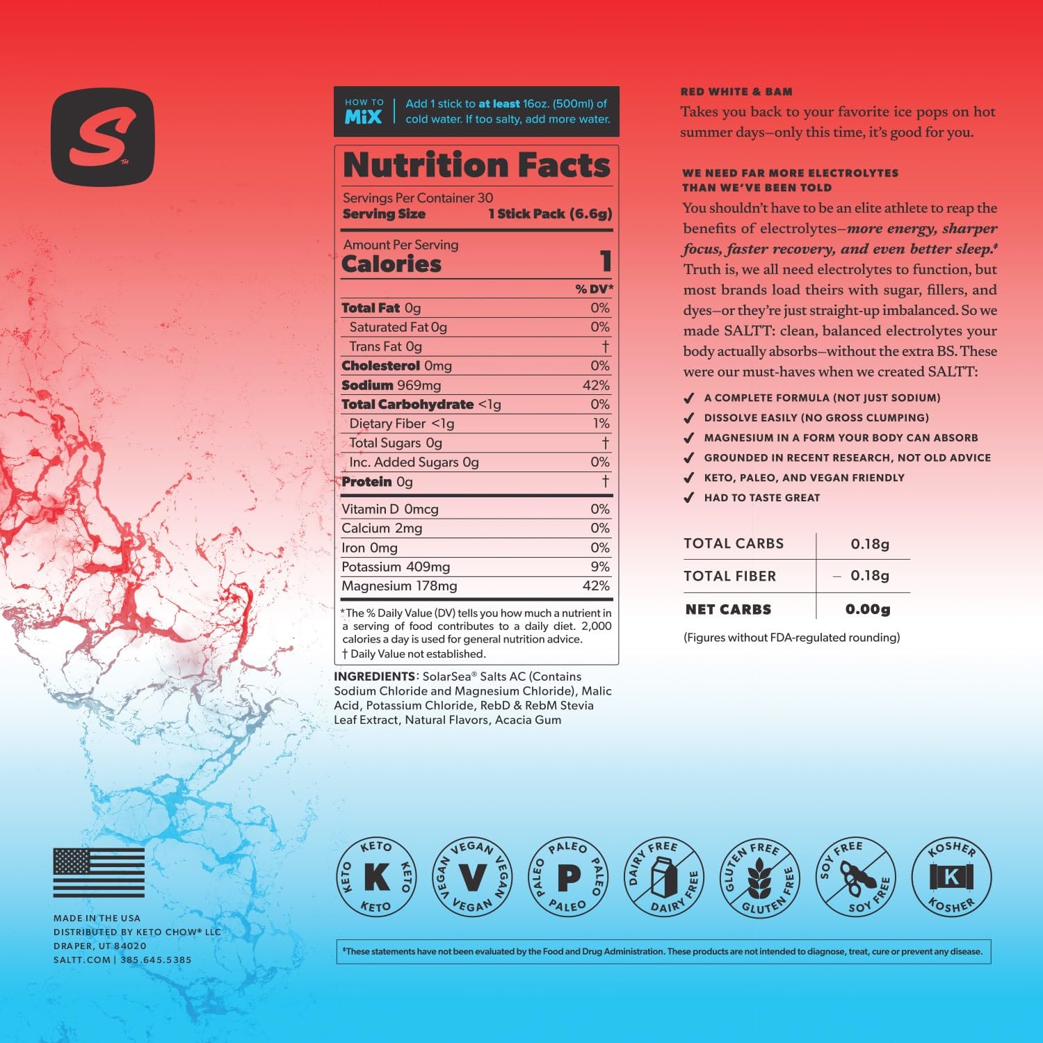 SALTT electrolyte sticks for quick energy