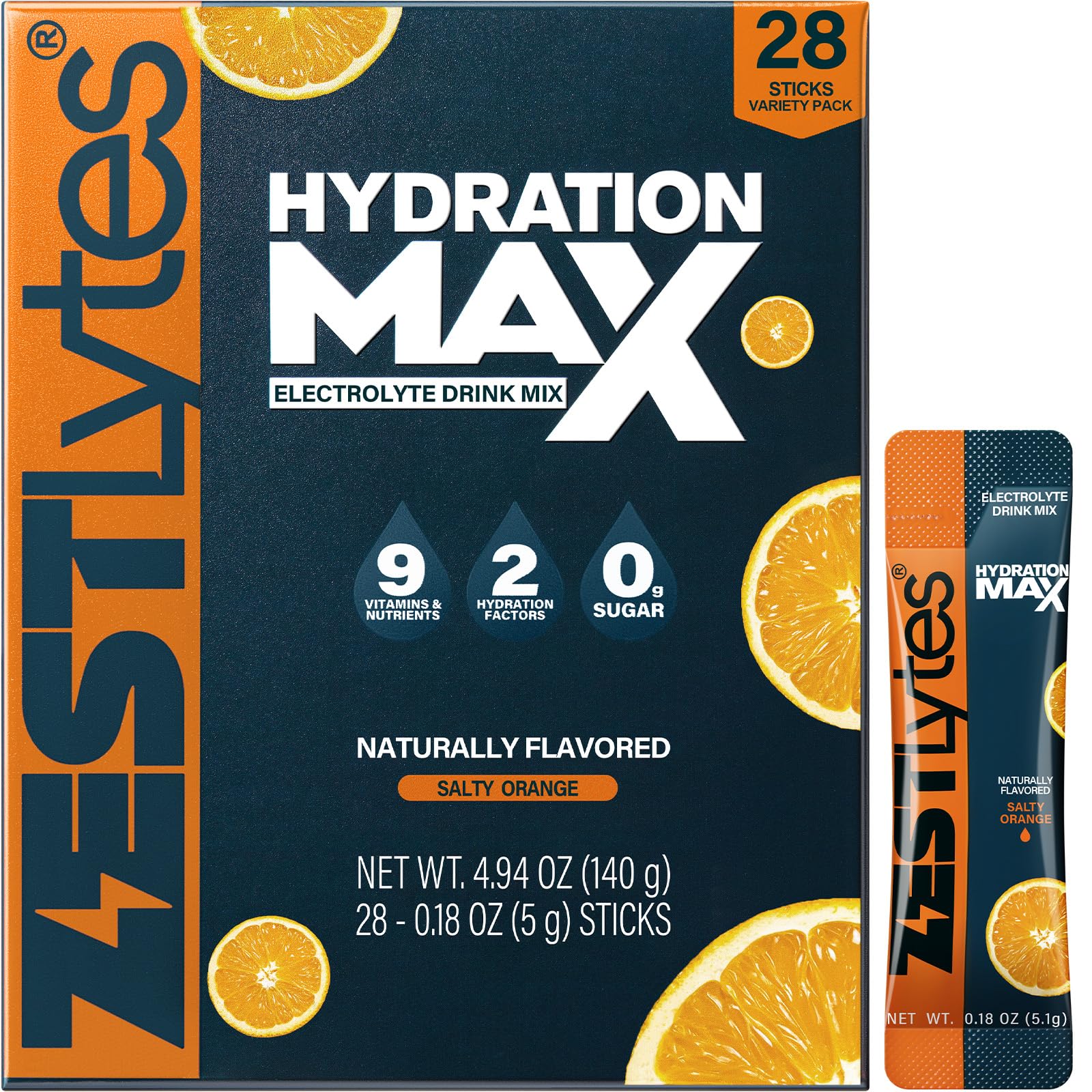 Salty Orange electrolyte hydration packets