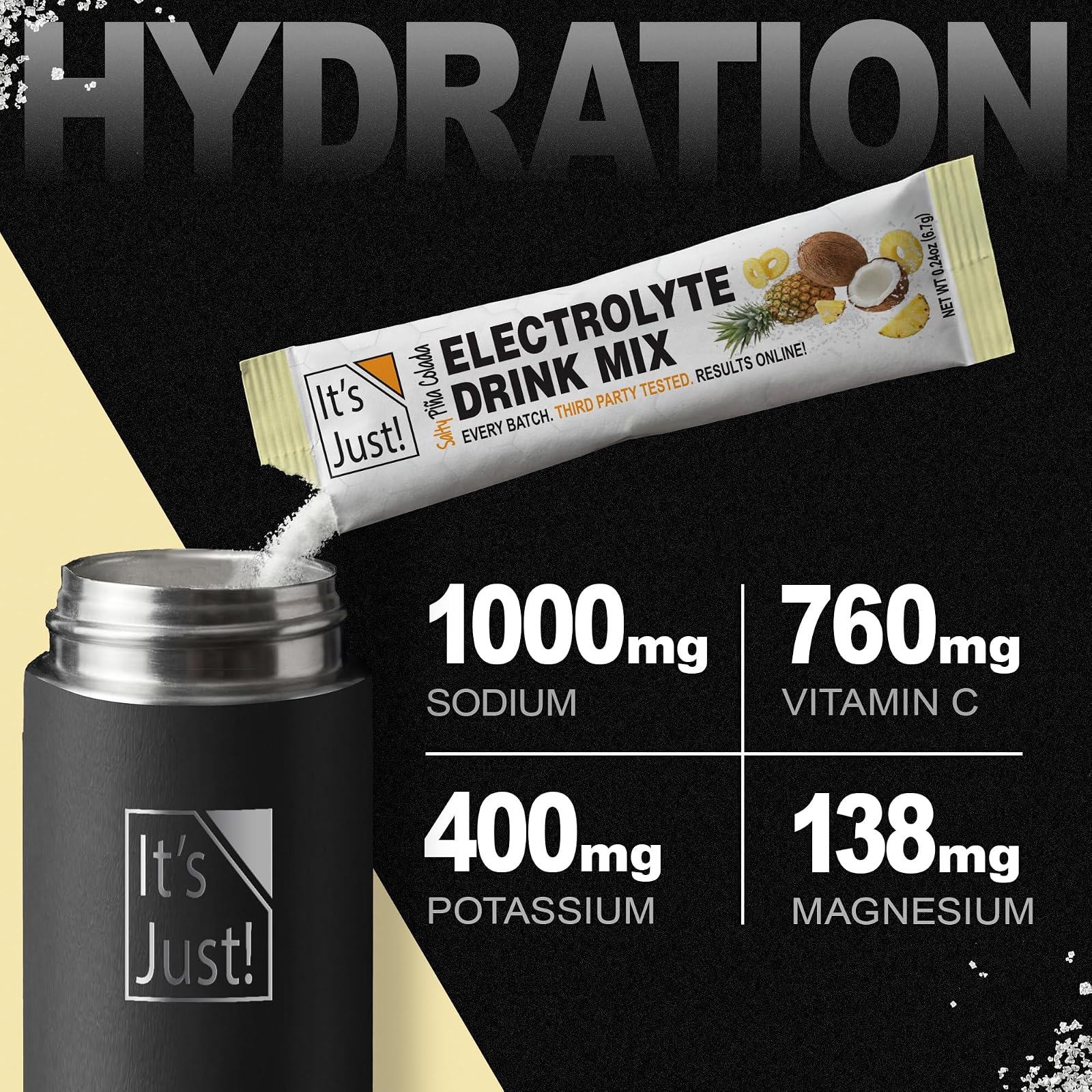 Salty Pina Colada electrolyte powder