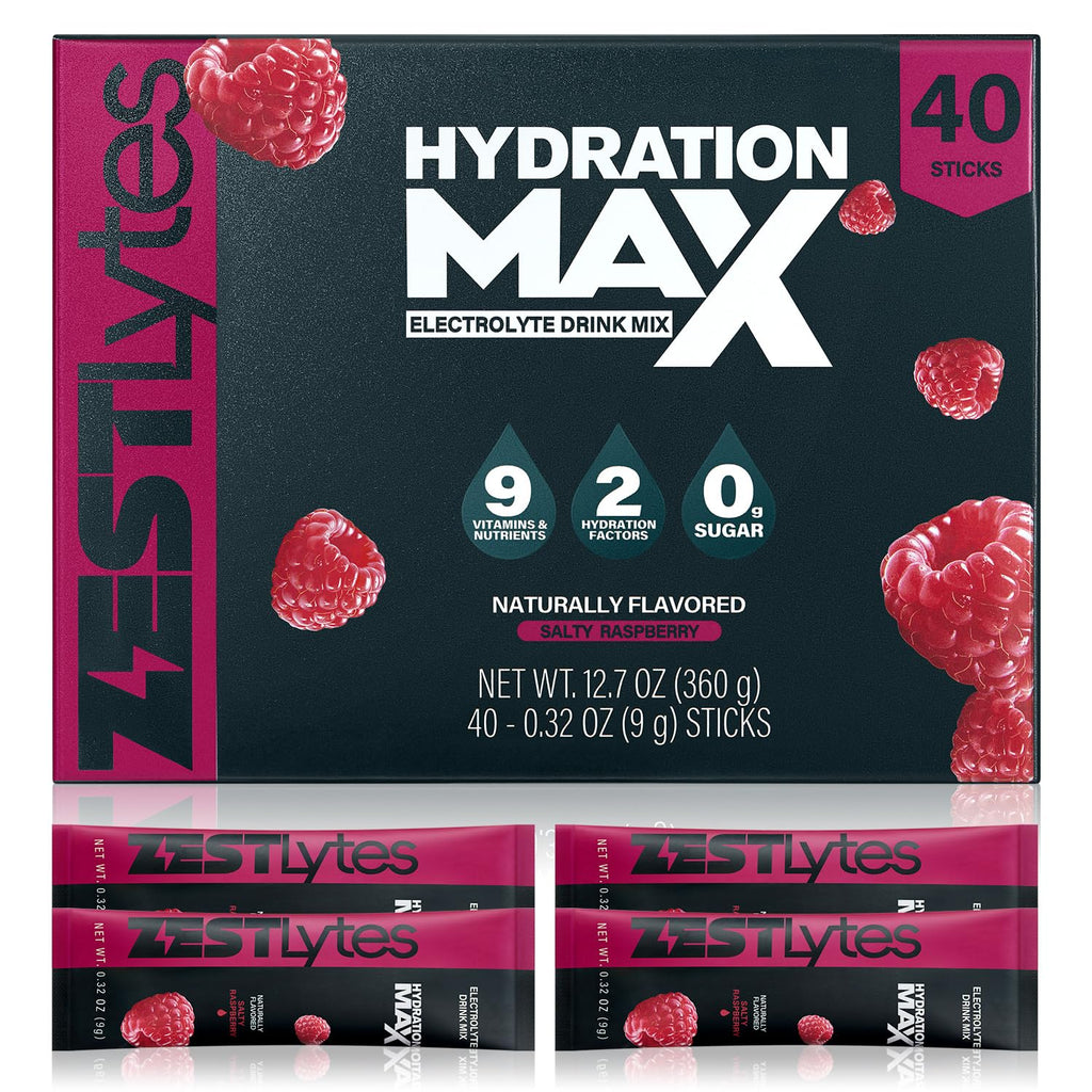 Salty Raspberry electrolyte hydration packets