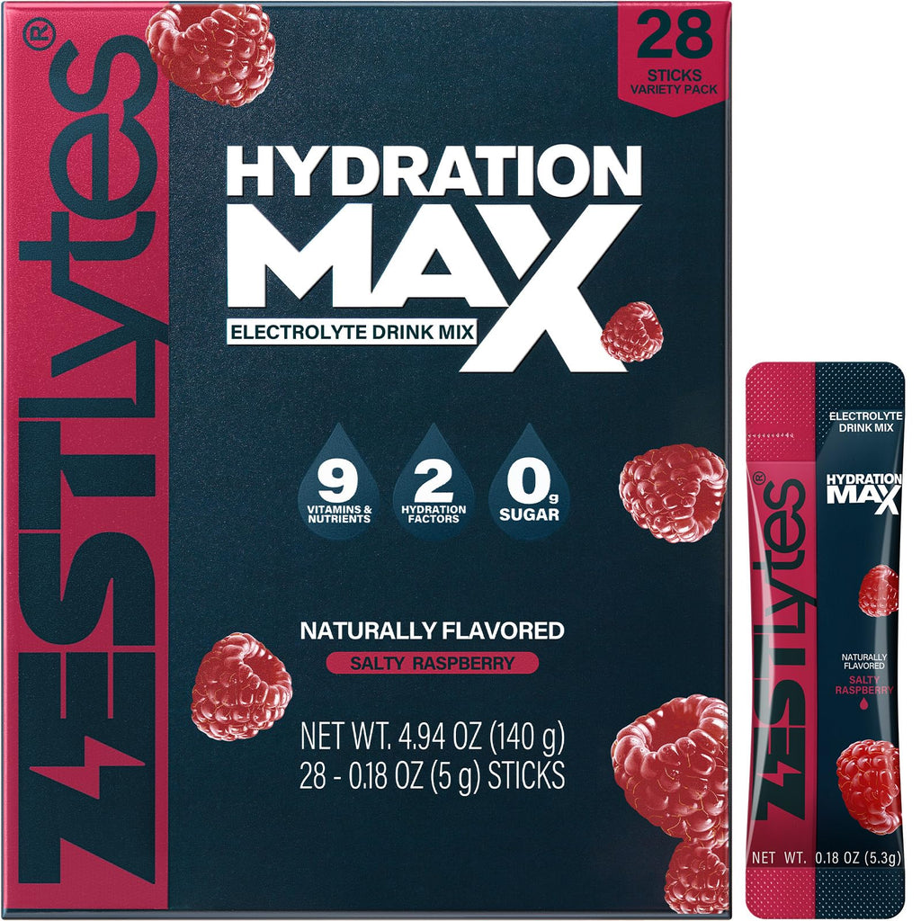 Salty Raspberry electrolyte hydration packets