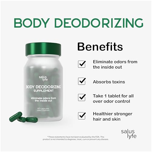 Salus Lyfe Chlorophyll Body Deodorizing Supplement | All-Natural Capsules for Men & Women | 60 Count for Underarms & Private Areas - 6