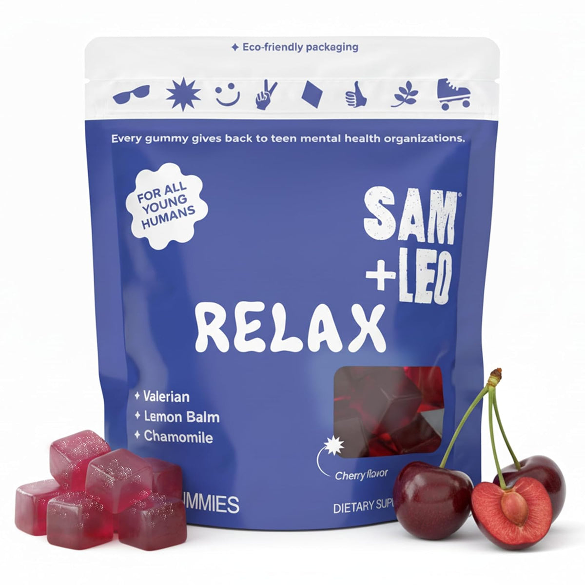 SAM+LEO kids gummies cherry flavour