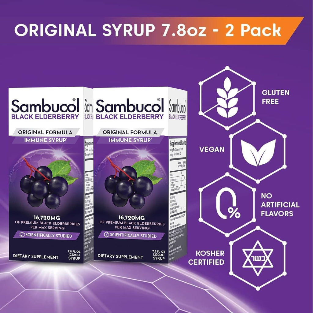 Sambucol black elderberry syrup benefits