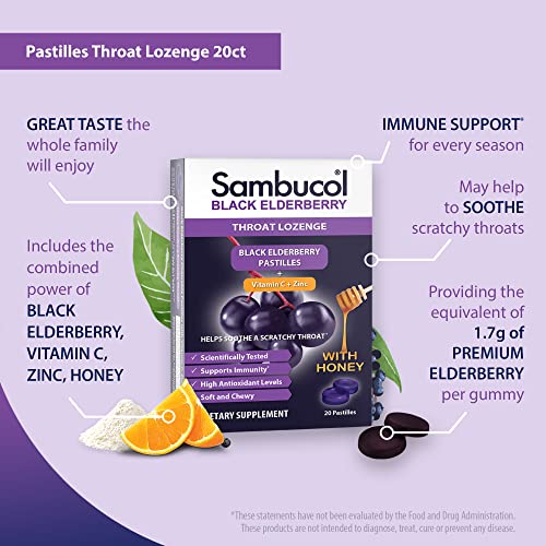 Sambucol cough drops for immune support