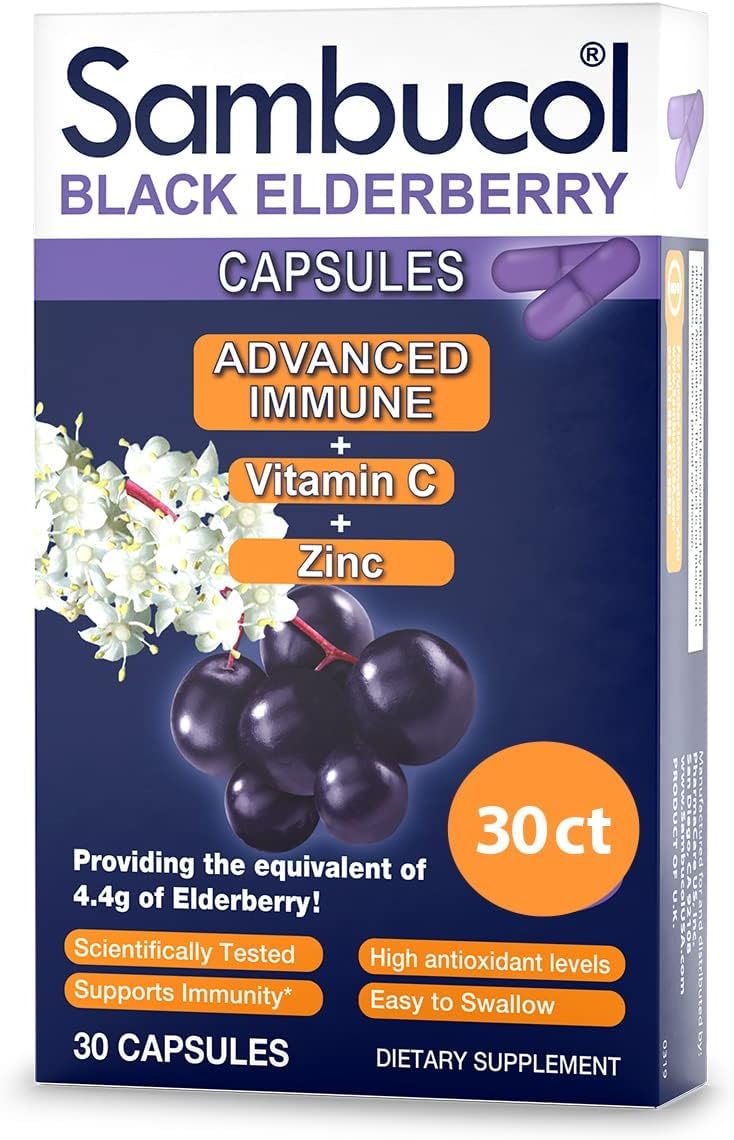 Sambucol elderberry capsules for immunity