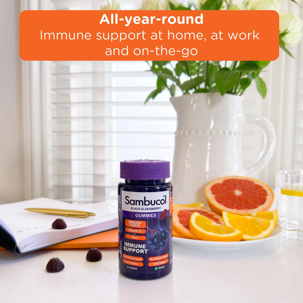 Sambucol elderberry gummies for cold relief