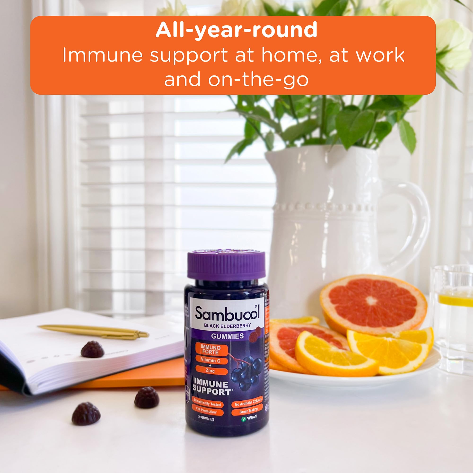 Sambucol elderberry gummies for cold relief