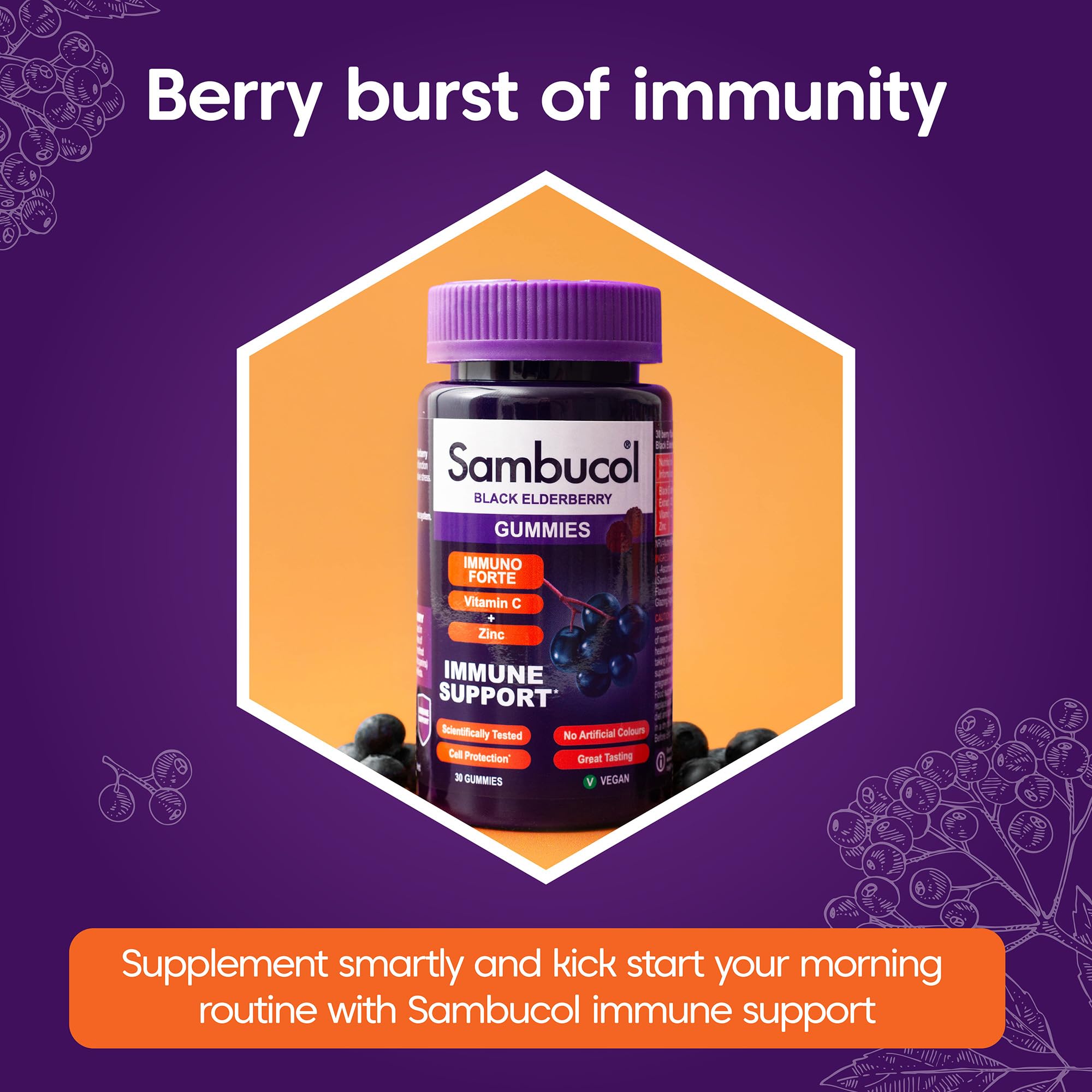 Sambucol elderberry gummies for seasonal wellness