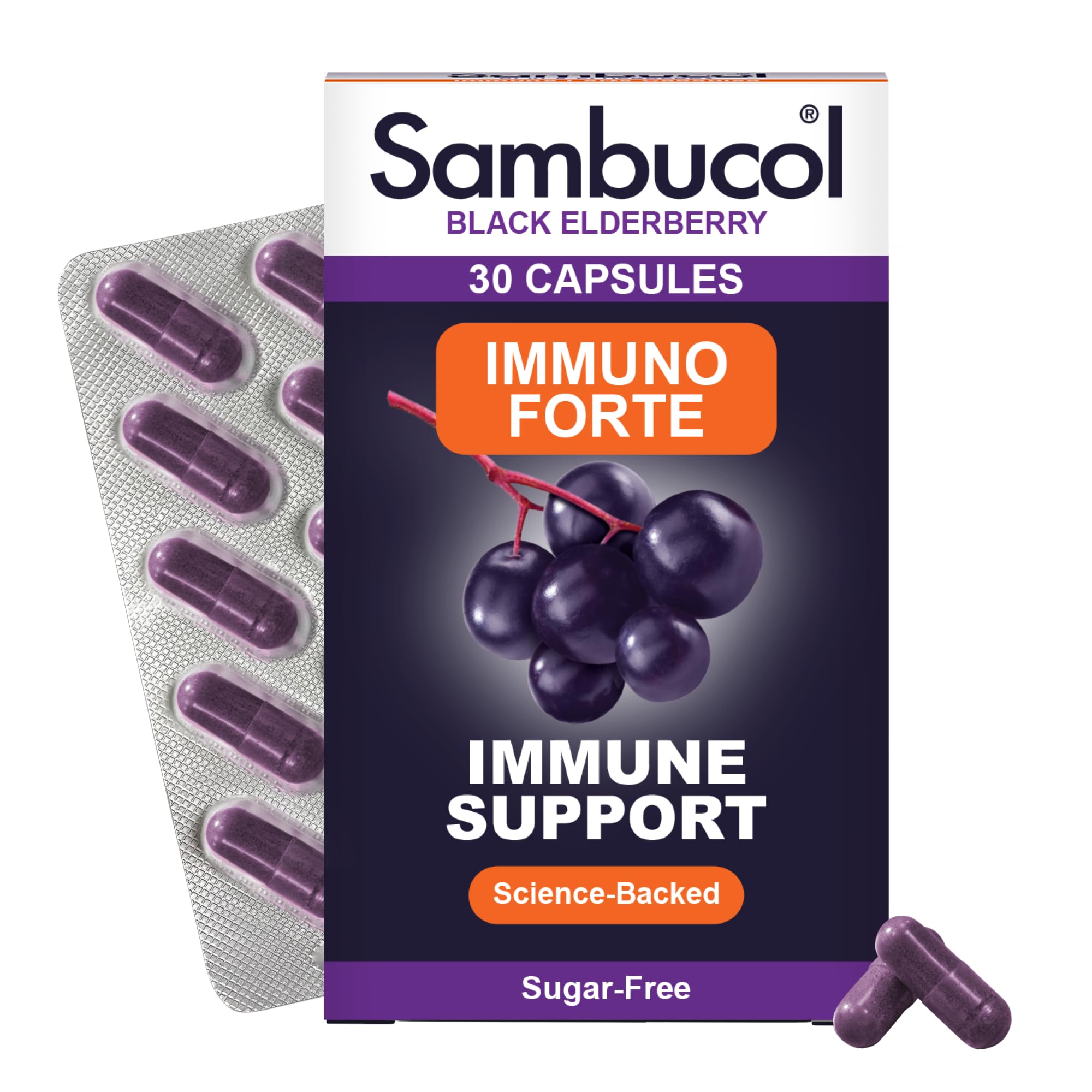 Sambucol elderberry immune support capsules
