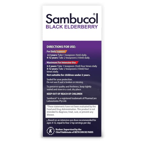 Sambucol elderberry syrup for wellness