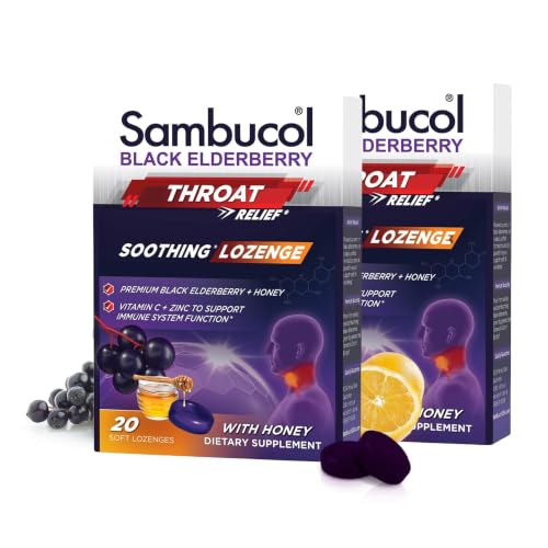 Sambucol elderberry throat lozenge honey