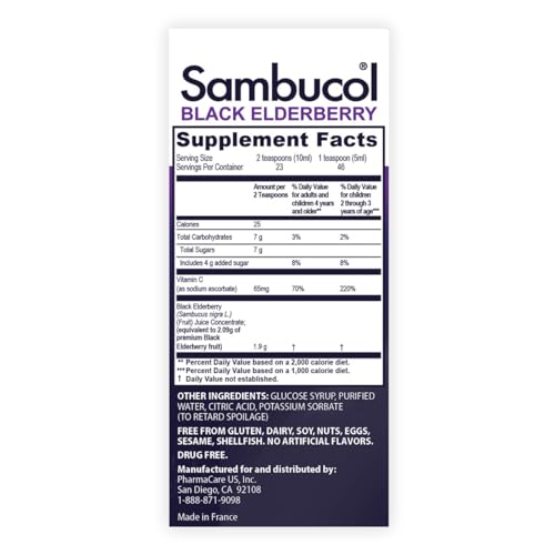 Sambucol syrup for kids' health