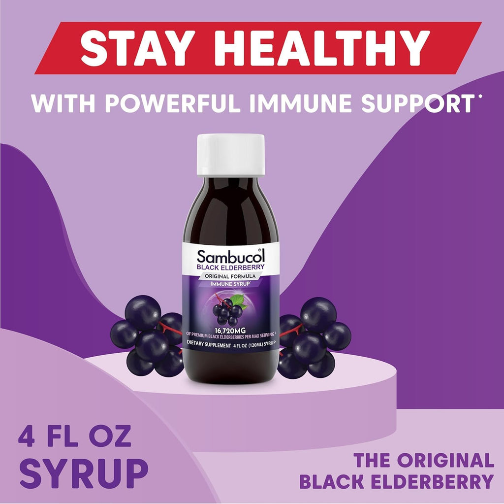 Sambucol syrup for seasonal wellness