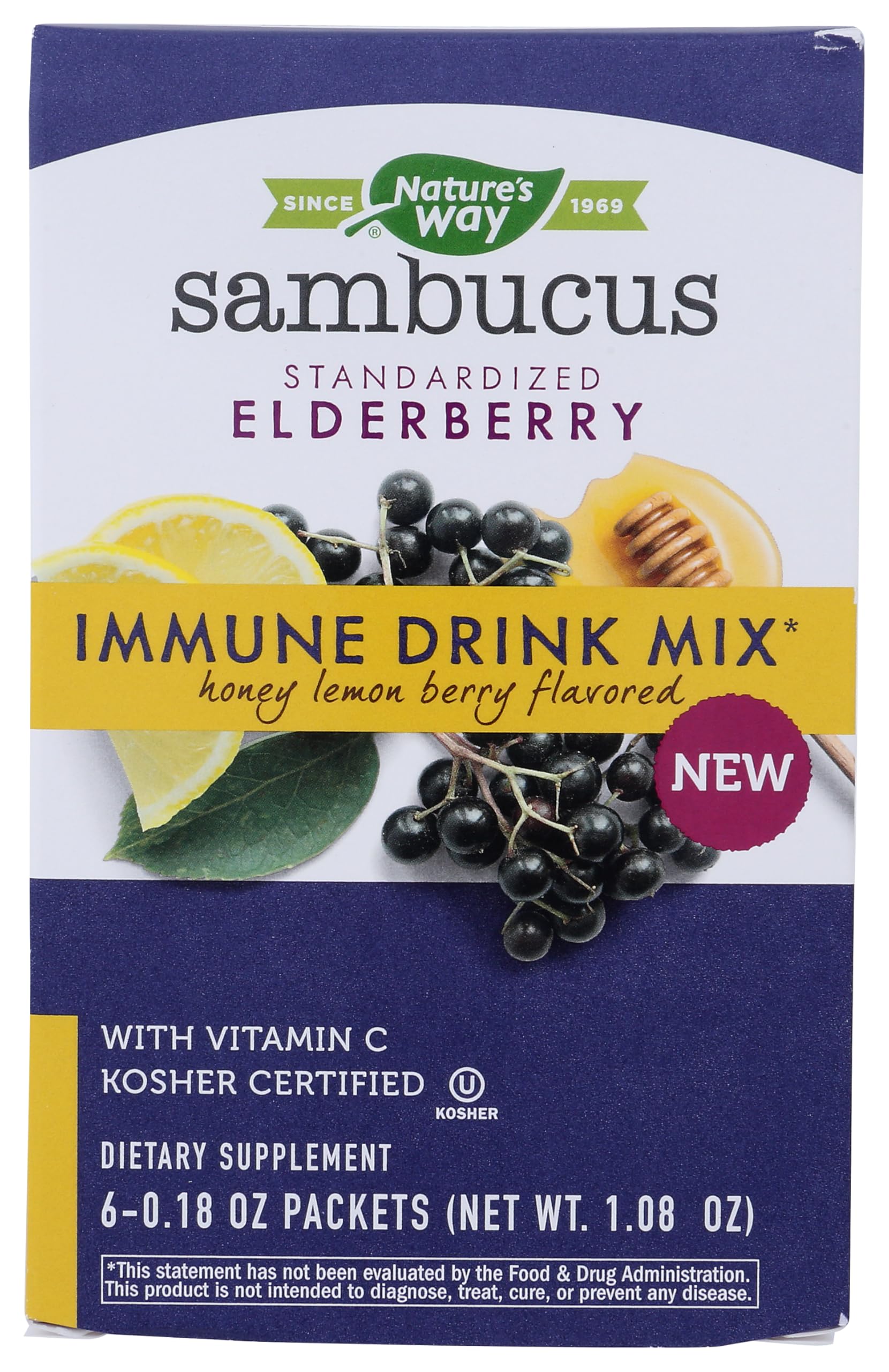 Sambucus elderberry drink mix packets