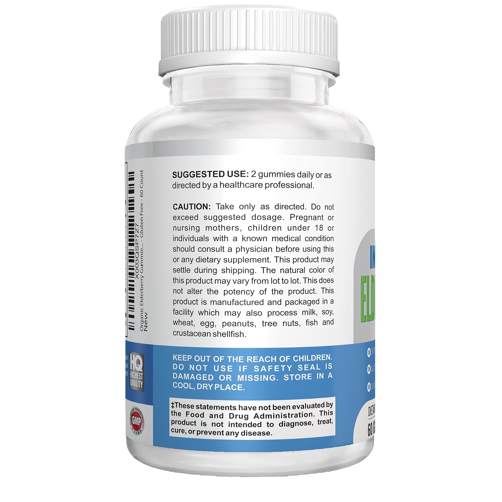 Sambucus elderberry gummies for cold relief