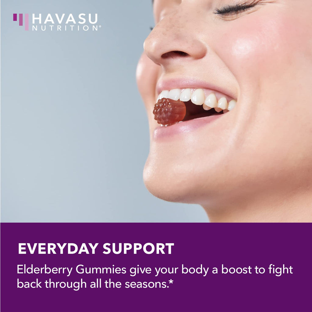 Sambucus elderberry gummies for cold support