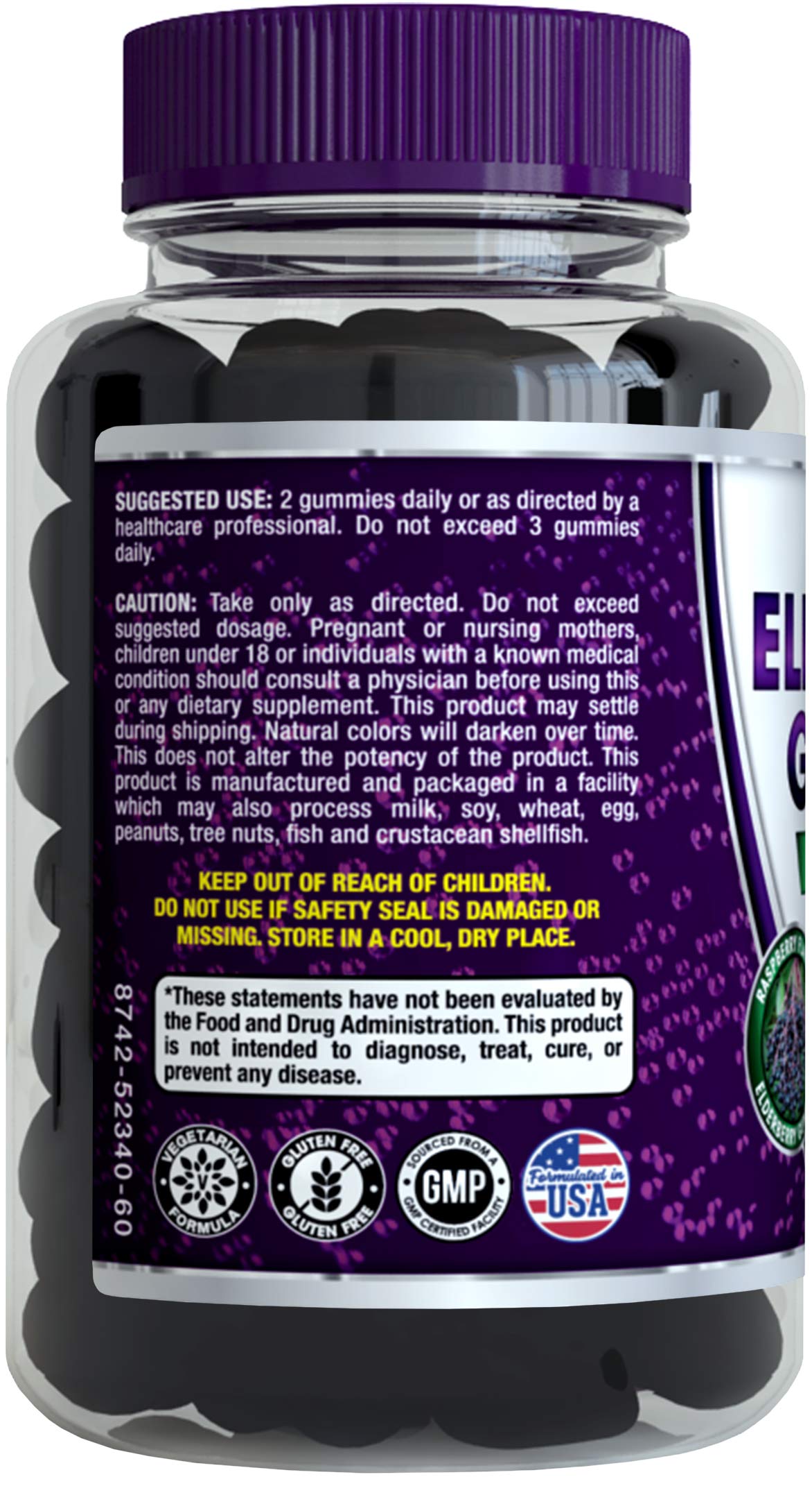 Sambucus elderberry gummies for wellness