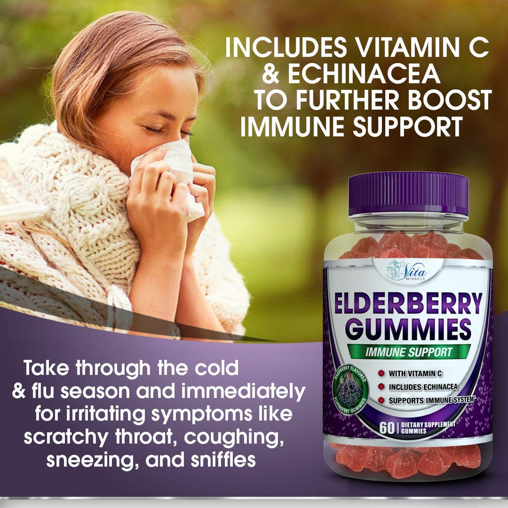 Sambucus elderberry gummies with echinacea