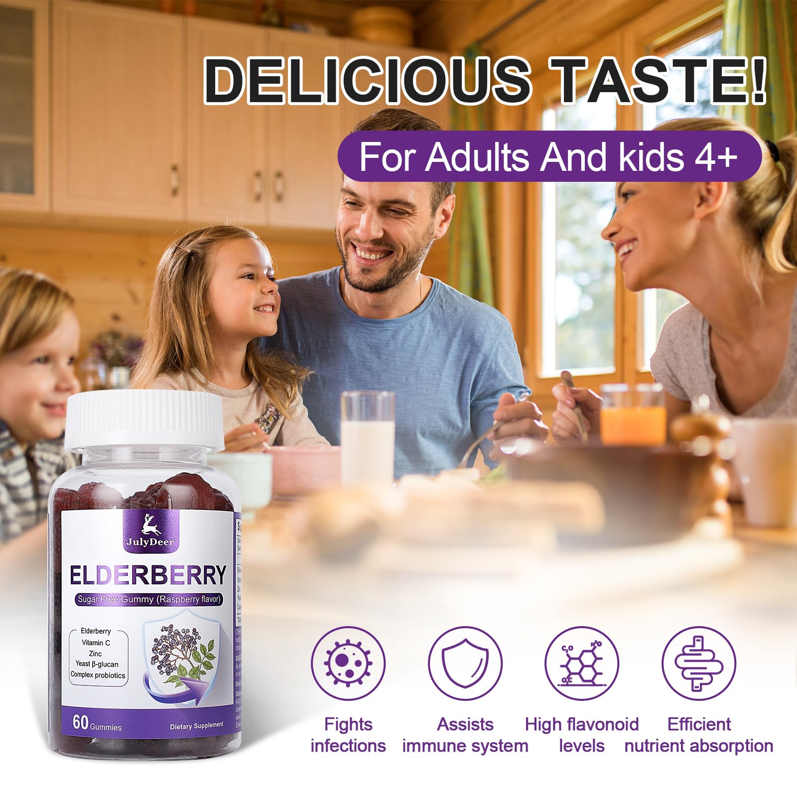 Sambucus gummies for antioxidant support