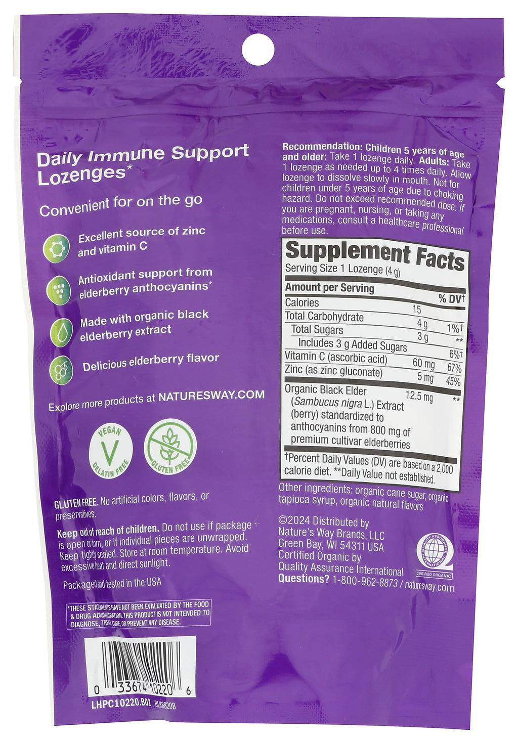 sambucus lozenges for on-the-go