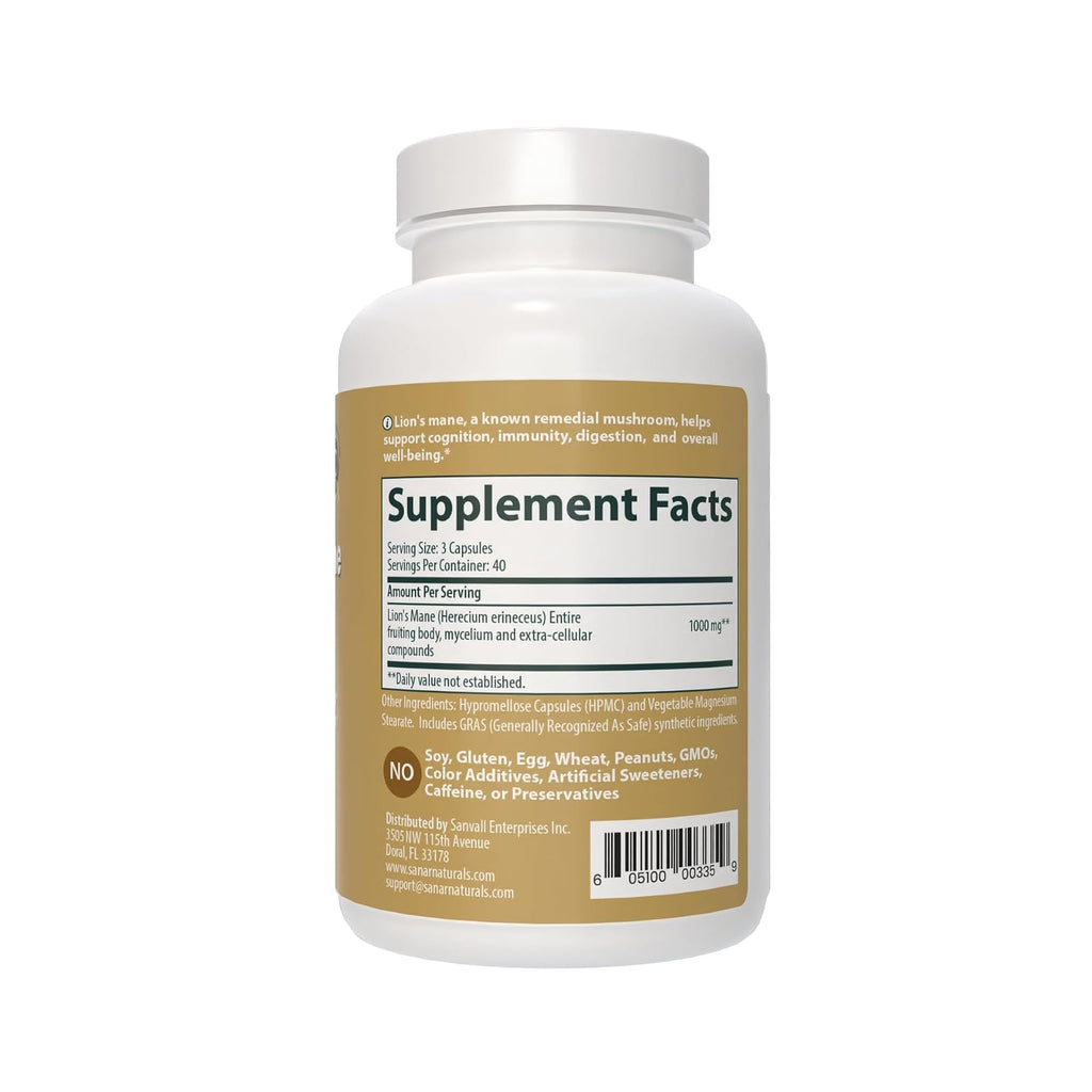 Sanar Naturals lion's mane extract