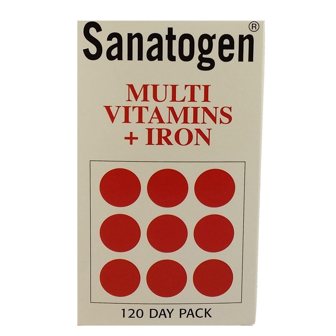 Sanatogen multivitamins with iron for energy