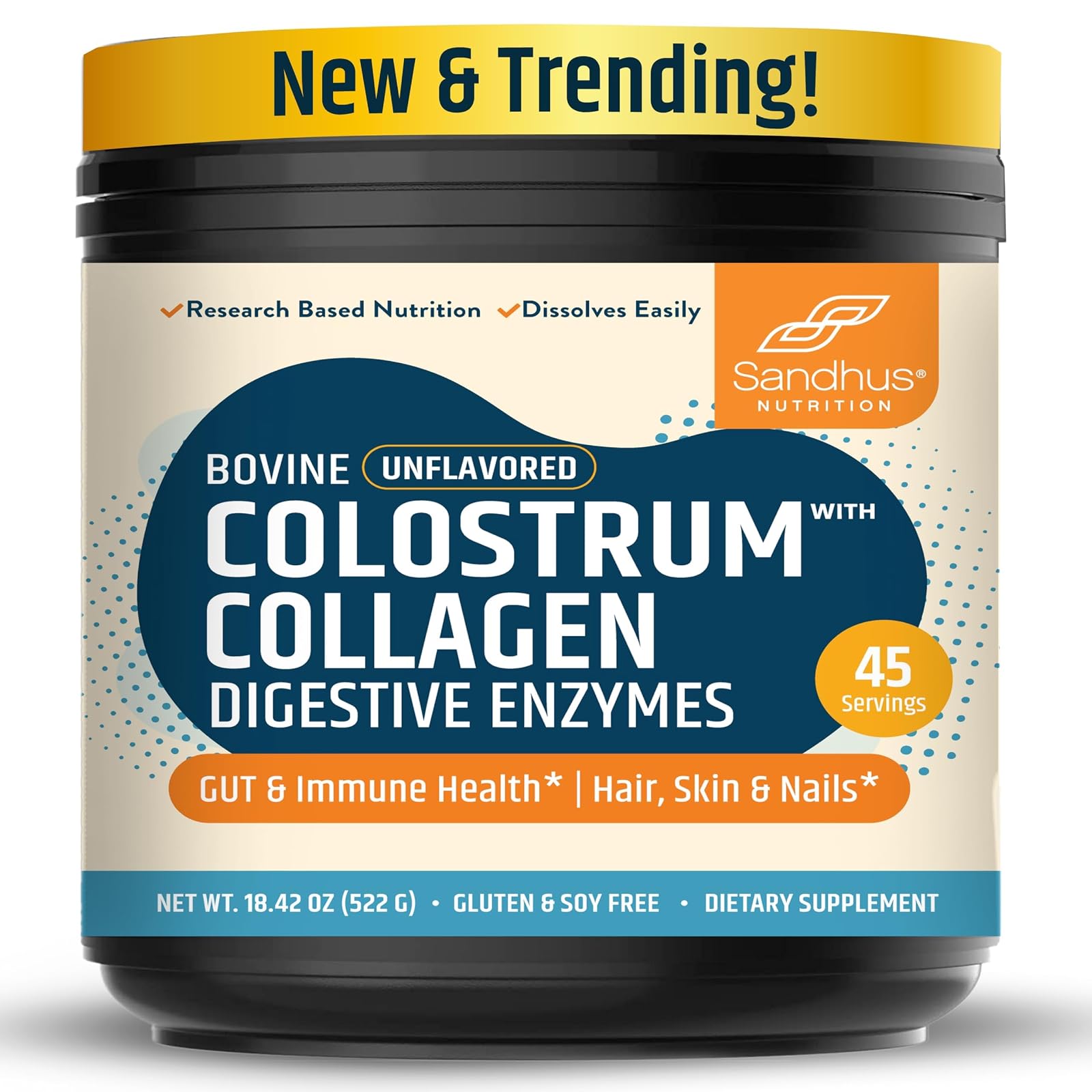 Sandhu's bovine colostrum collagen powder