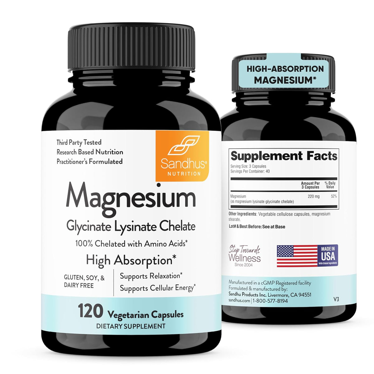Sandhu's magnesium glycinate capsules