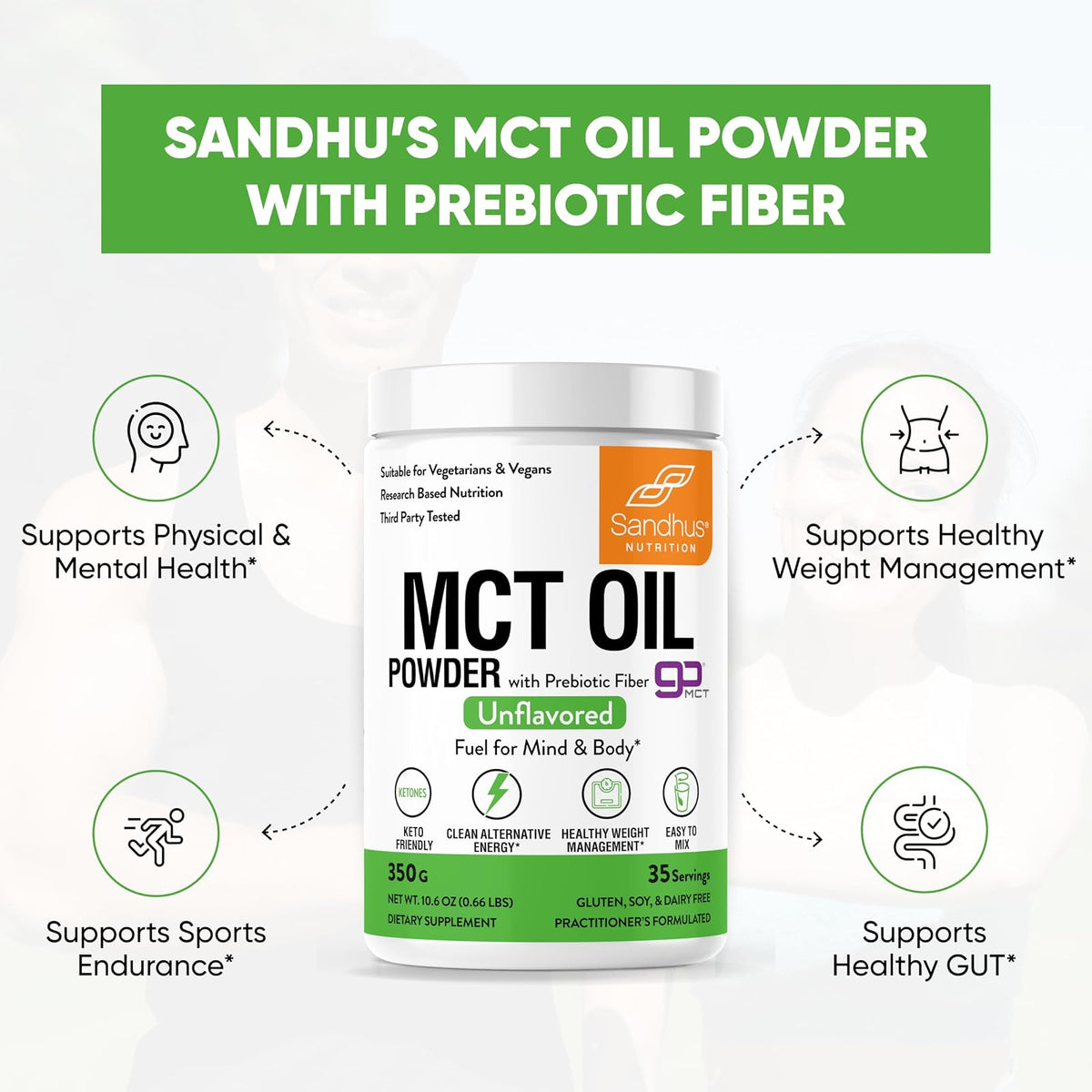 Sandhu's MCT oil with prebiotic fiber