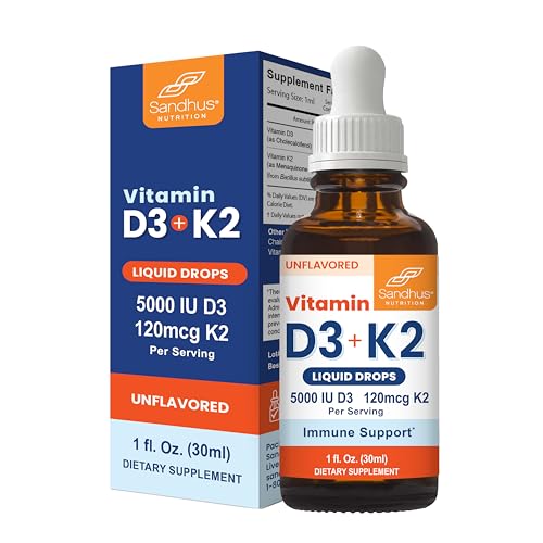 Sandhu's Vitamin D3 K2 drops for bone health