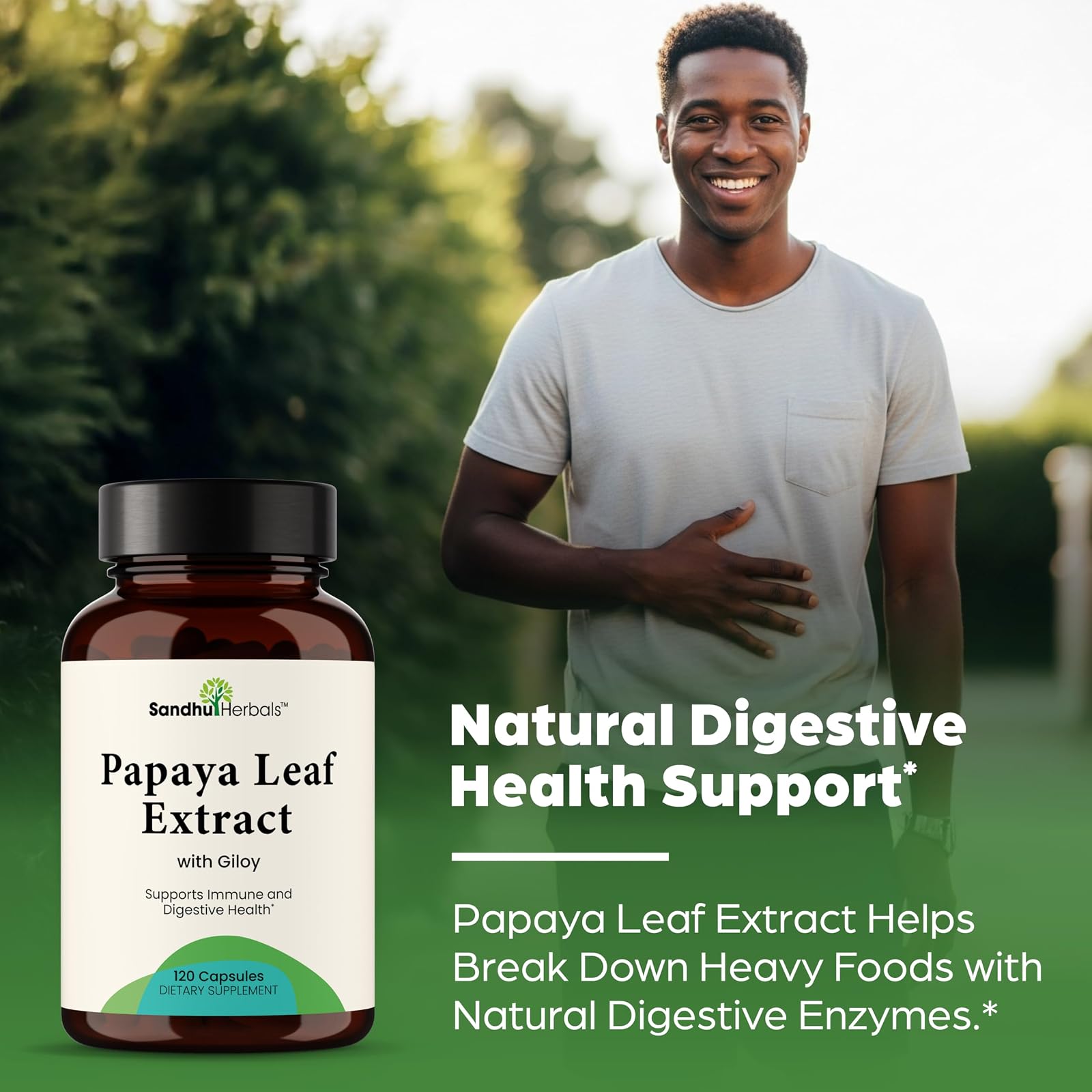 SANDHUHERBALS papaya extract capsules