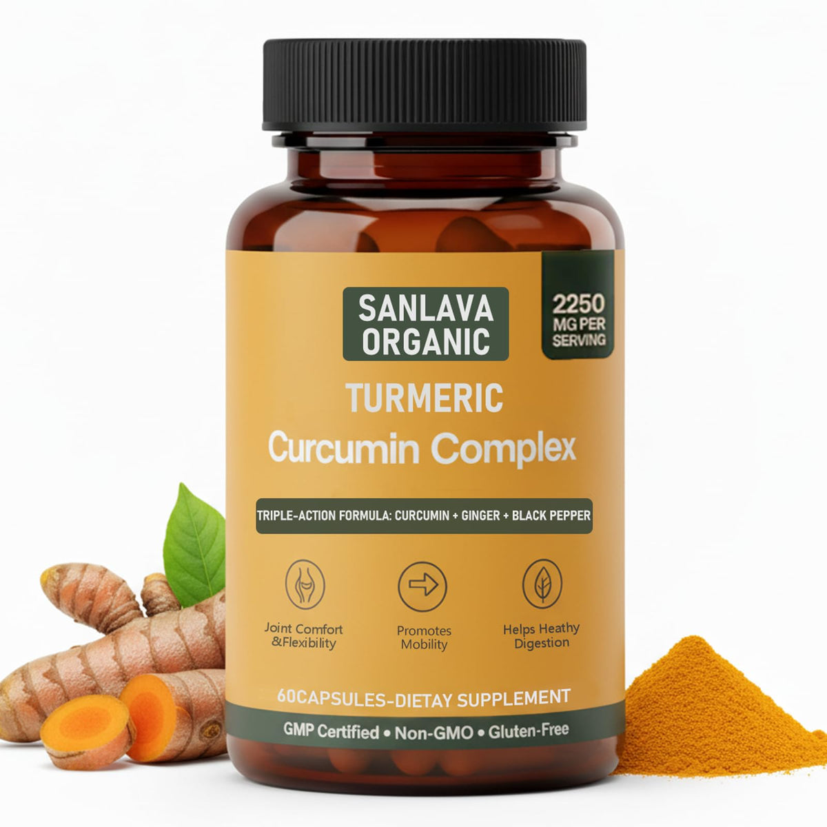 Sanlava Organic turmeric curcumin capsules