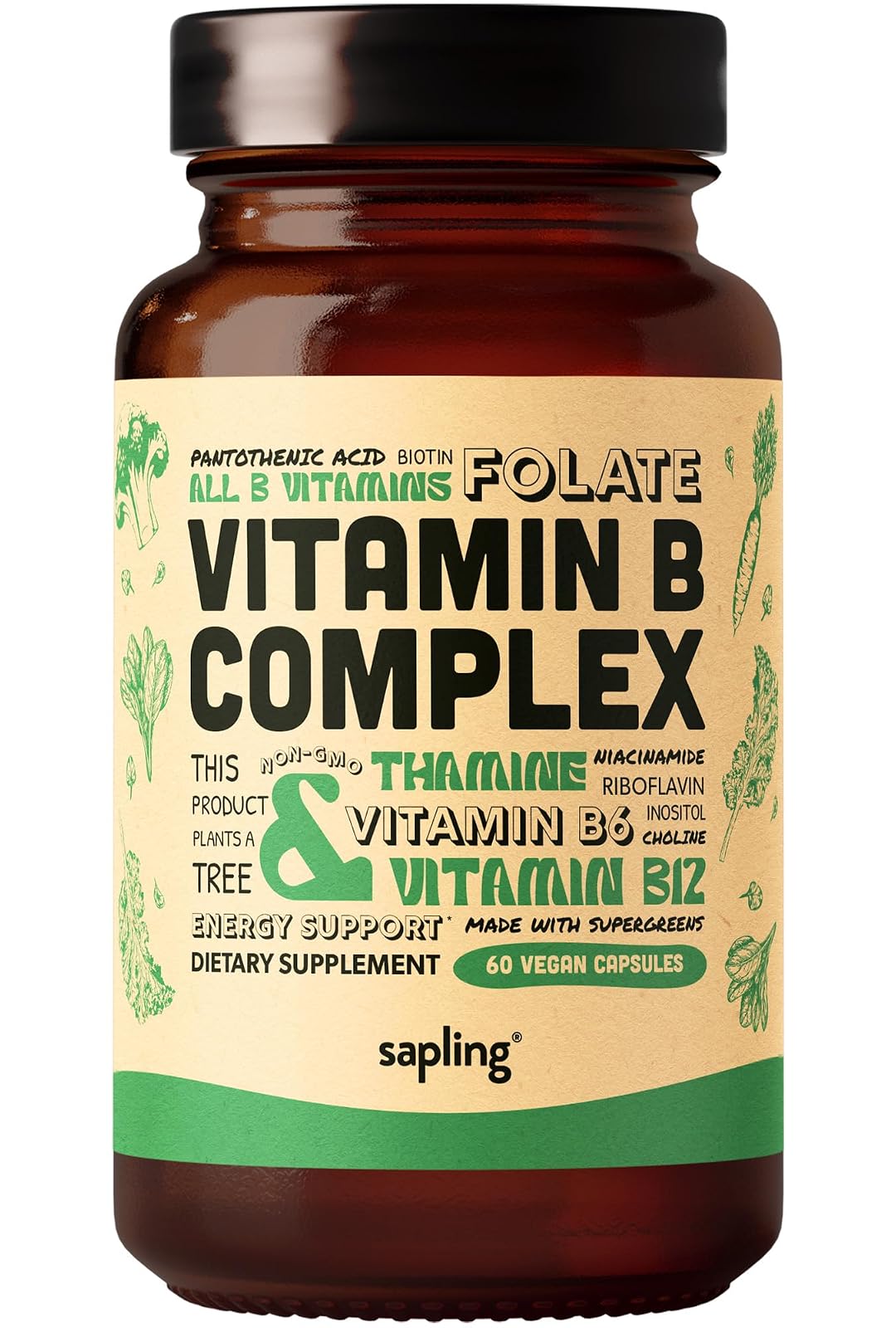sapling vitamin b complex whole food blend