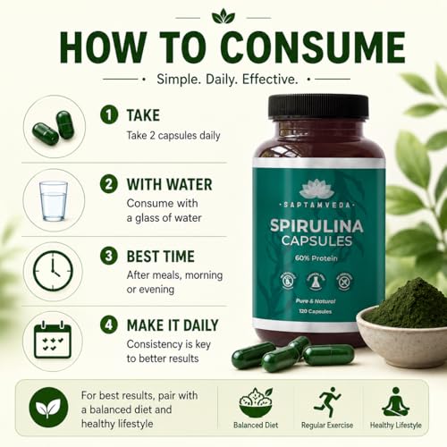 Saptamved spirulina for men and women