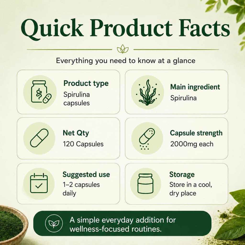 Saptamved spirulina for vegan nutrition