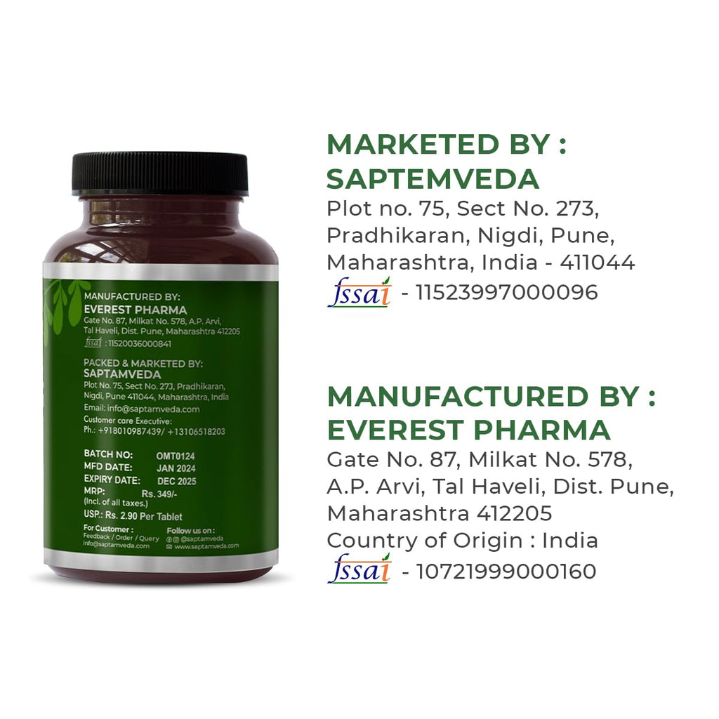 SAPTAMVEDA Moringa tablets for immune support