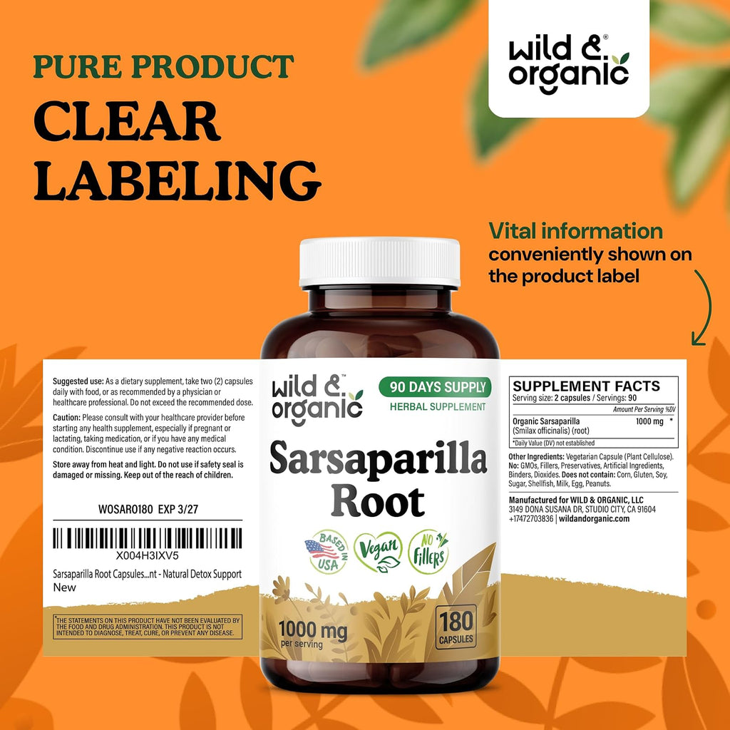 Sarsaparilla capsules for holistic health